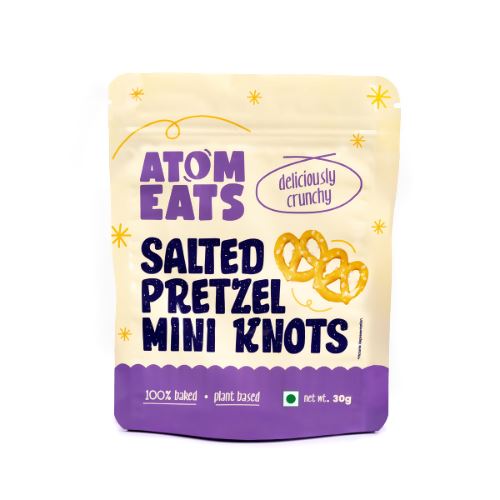 Buy Atom Eats Salted Pretzel Mini Knots (30g) Online On Slimjim India – Slimjim Online
