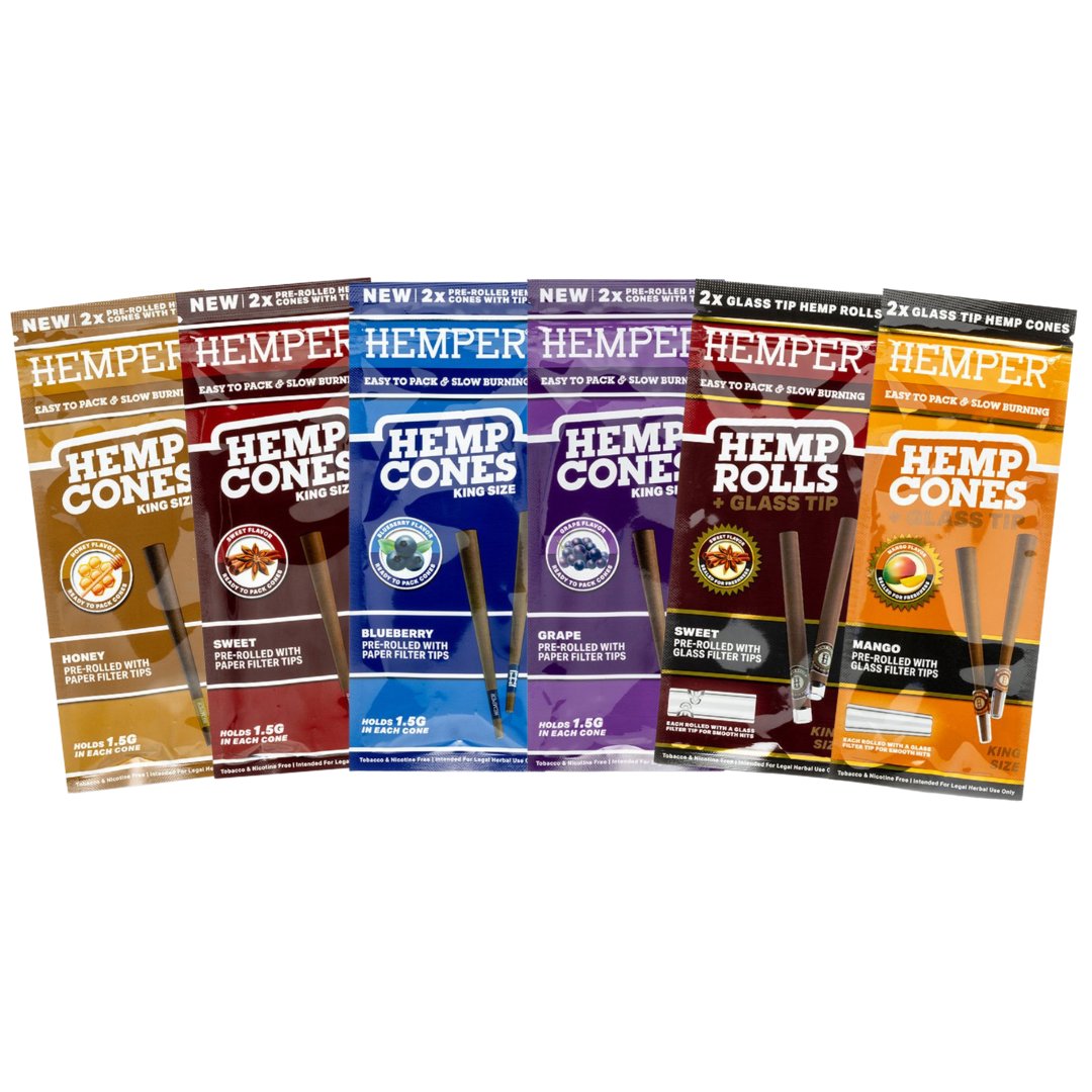 Hemper Flavour Pack | King Size Hemp Cones & Rolls | Slimjim – Slimjim ...